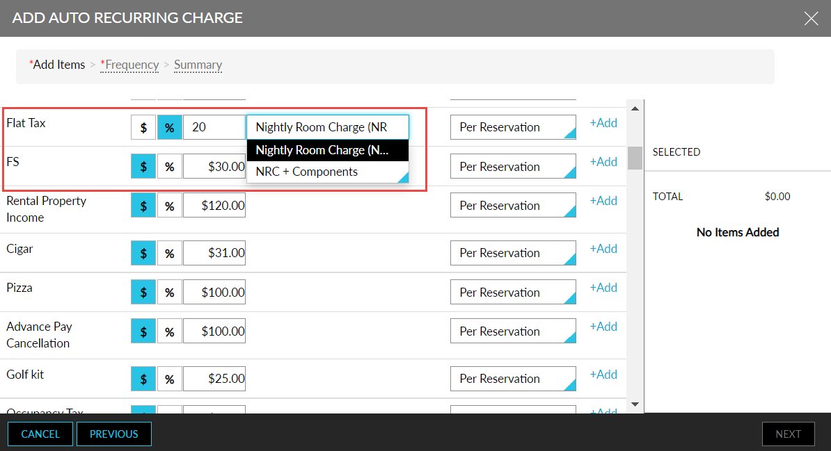 Auto Recurring Charges