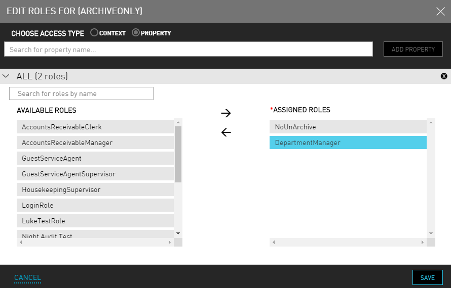 Edit Roles and Permissions