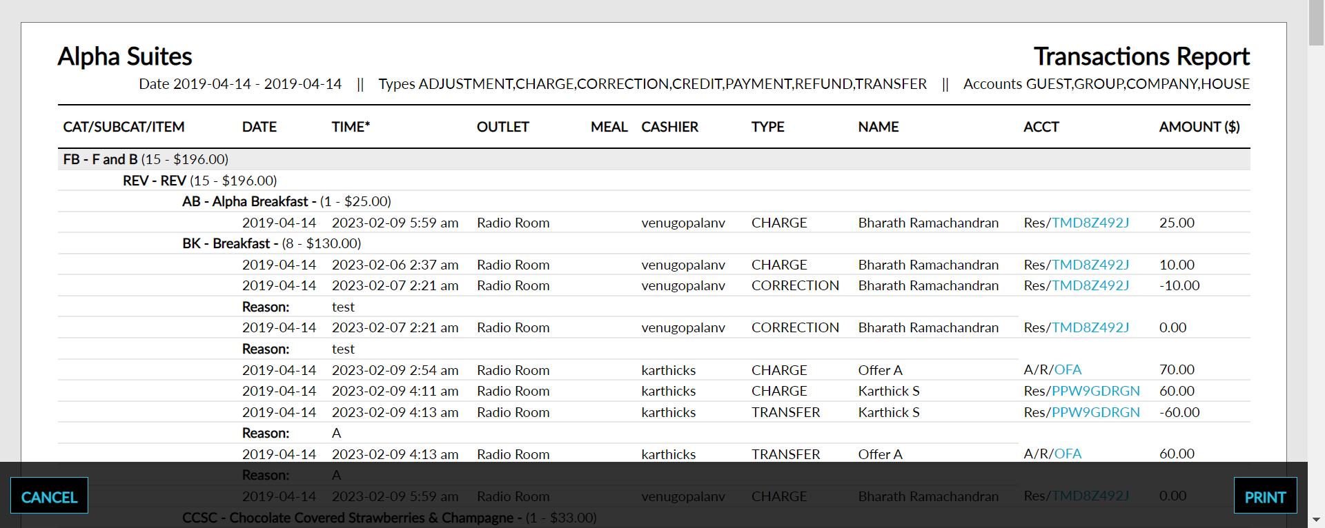 Transactions