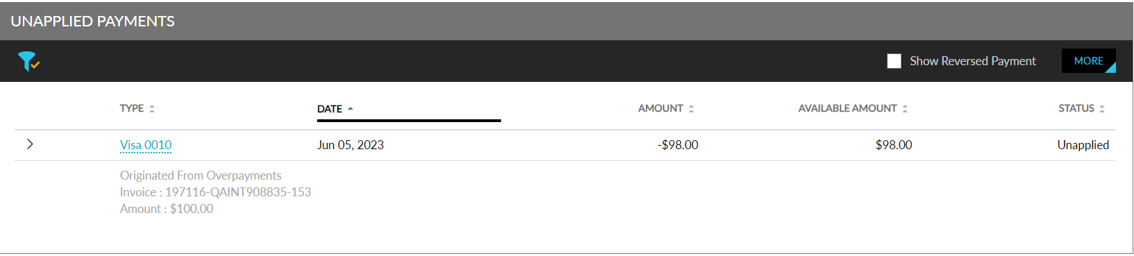 Accept Overpayments for A/R Invoices and Auto Allocate Unused Balance ...