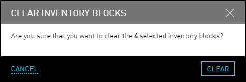 Clearing an Inventory Block