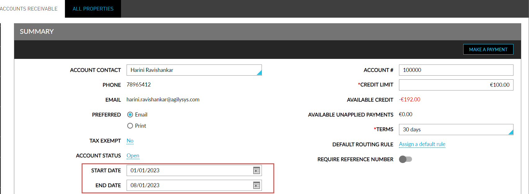 Creating an A/R Account