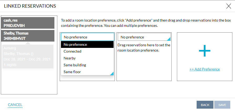 Linking a Reservation