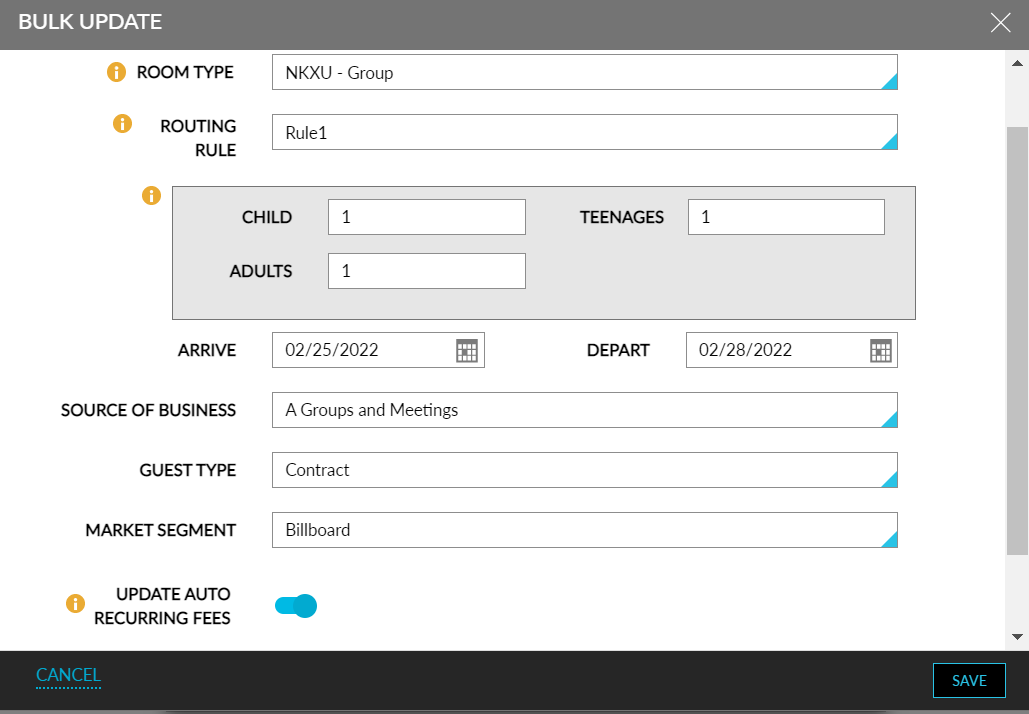 Perform Bulk Updates to Group’s Staged and Reserved Reservations