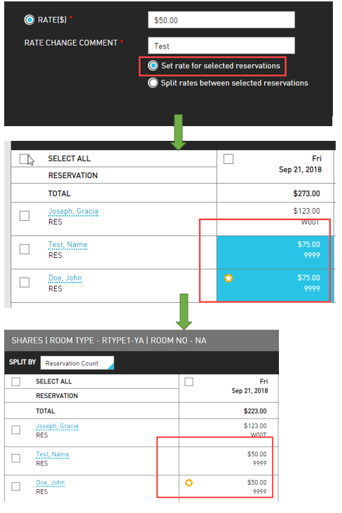 Sharing a Reservation