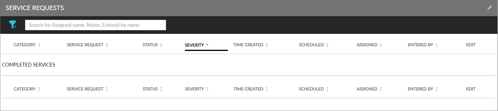 View Service Requests
