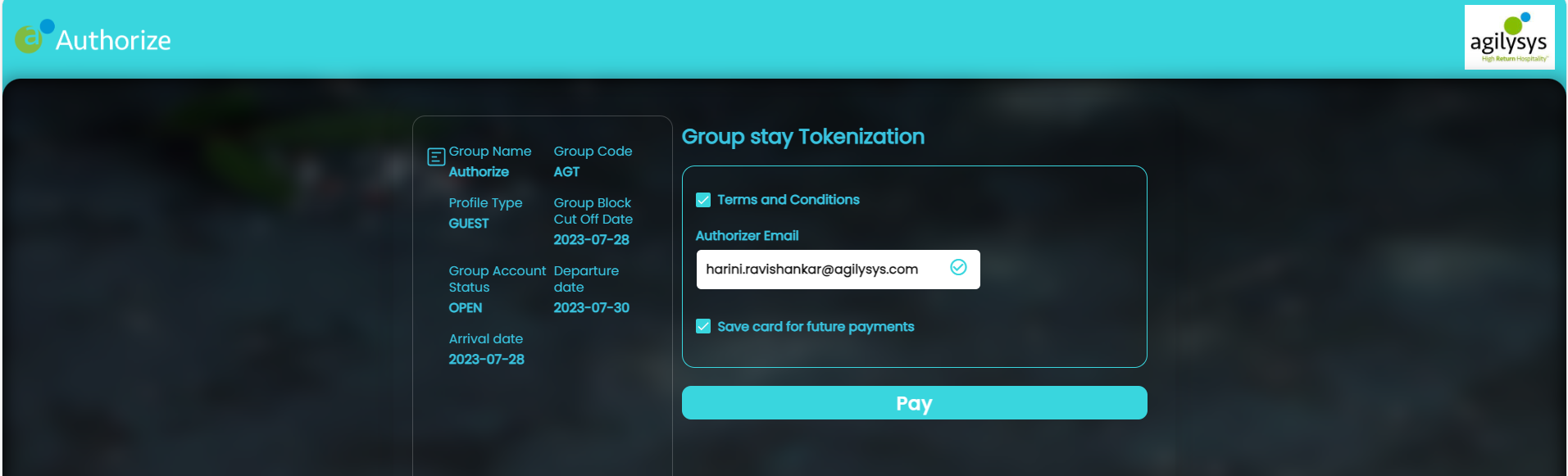 Agilysys Stay - Agilysys Authorize Integration Enhancements