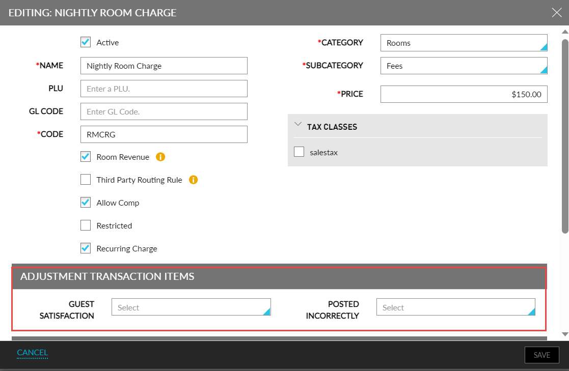 Configure Adjustment Transaction Items to Display the Adjusted ...