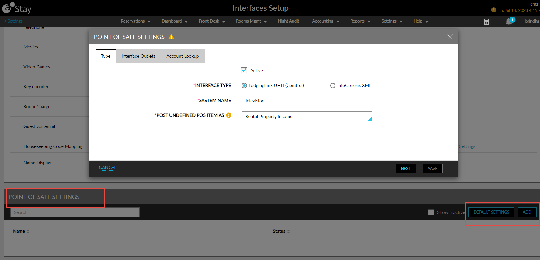 Configure Settings for Individual POS Systems