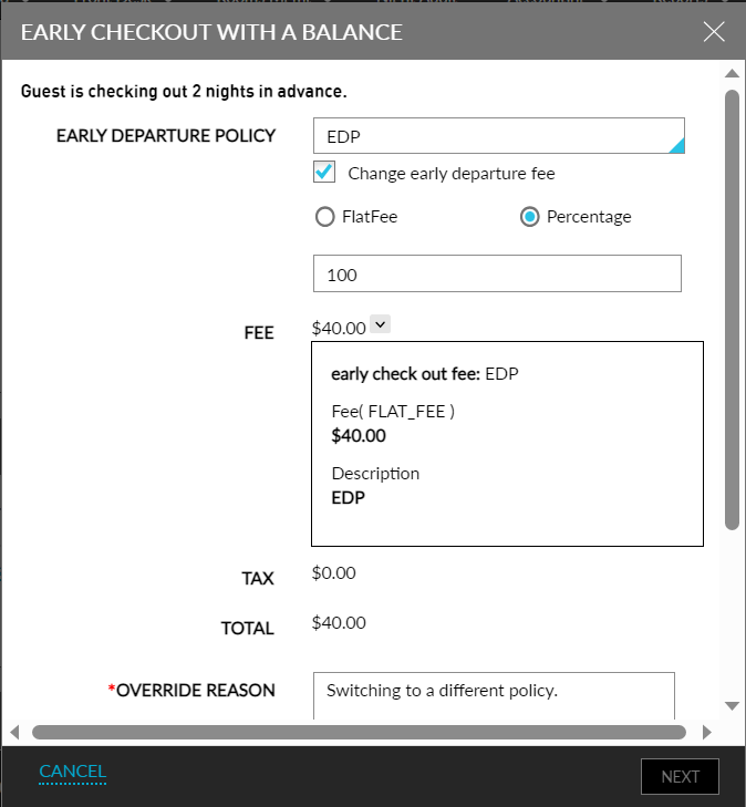 Map Early Departure Policies to Rate Plans, Packages, and Groups