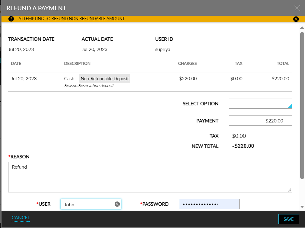 Non-Refundable Payments and Deposits for Reservations, Groups, House ...