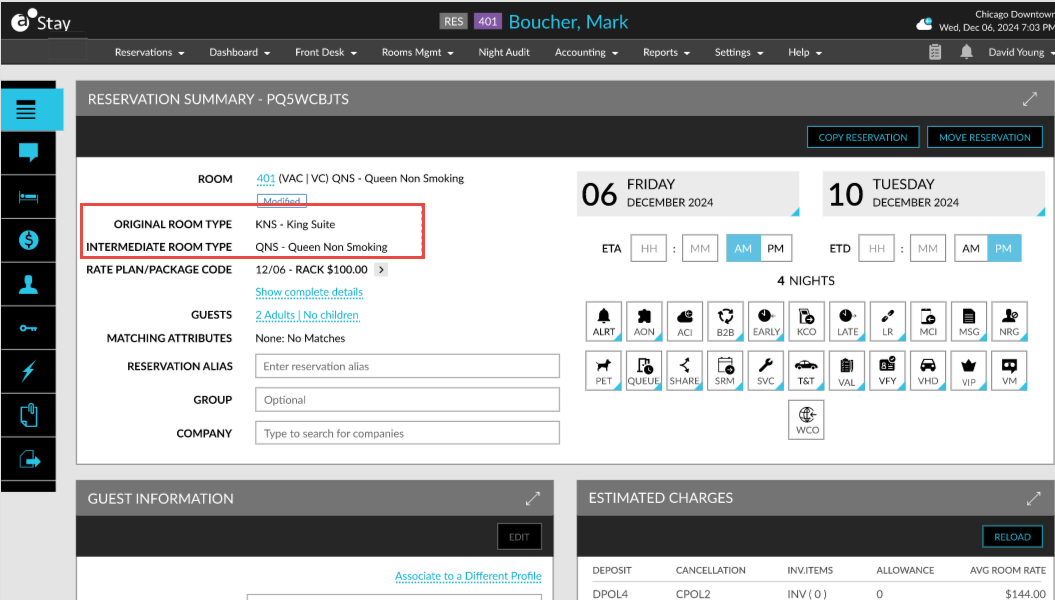 Send Room Type Details to ACRS
